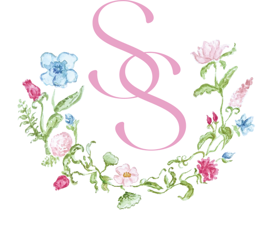 Medium Moonstitch Hair Bow in Millennium Blue Bow and Flower Print ...