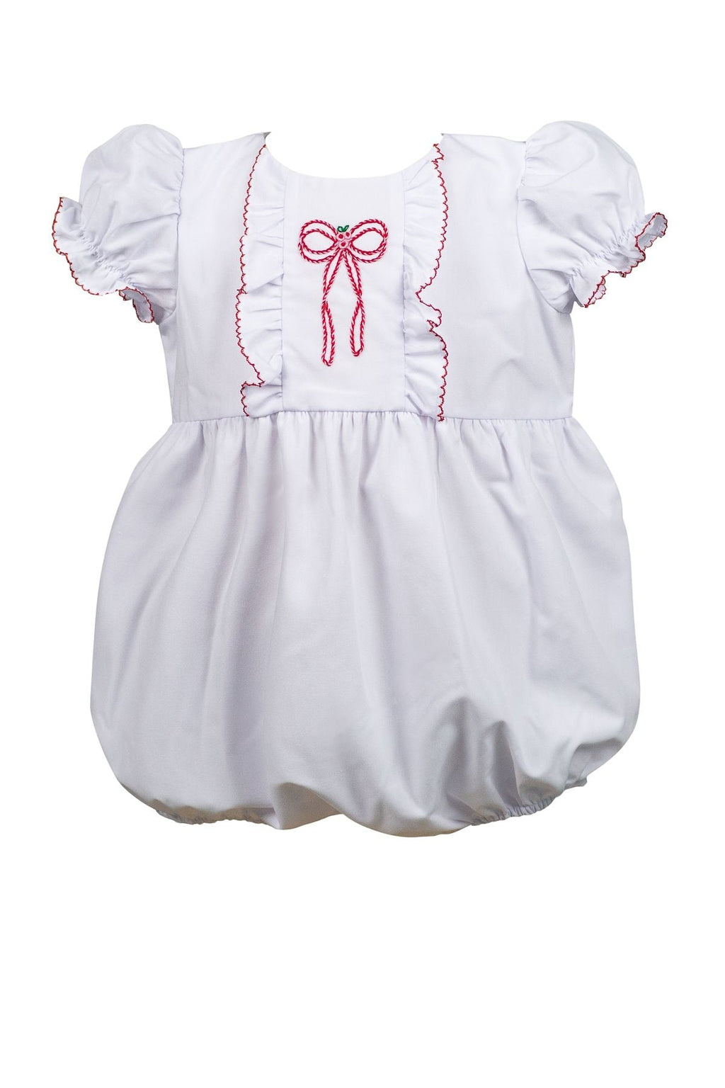 The Proper Peony- Angelica White Girl Bubble – The Smocked Swan